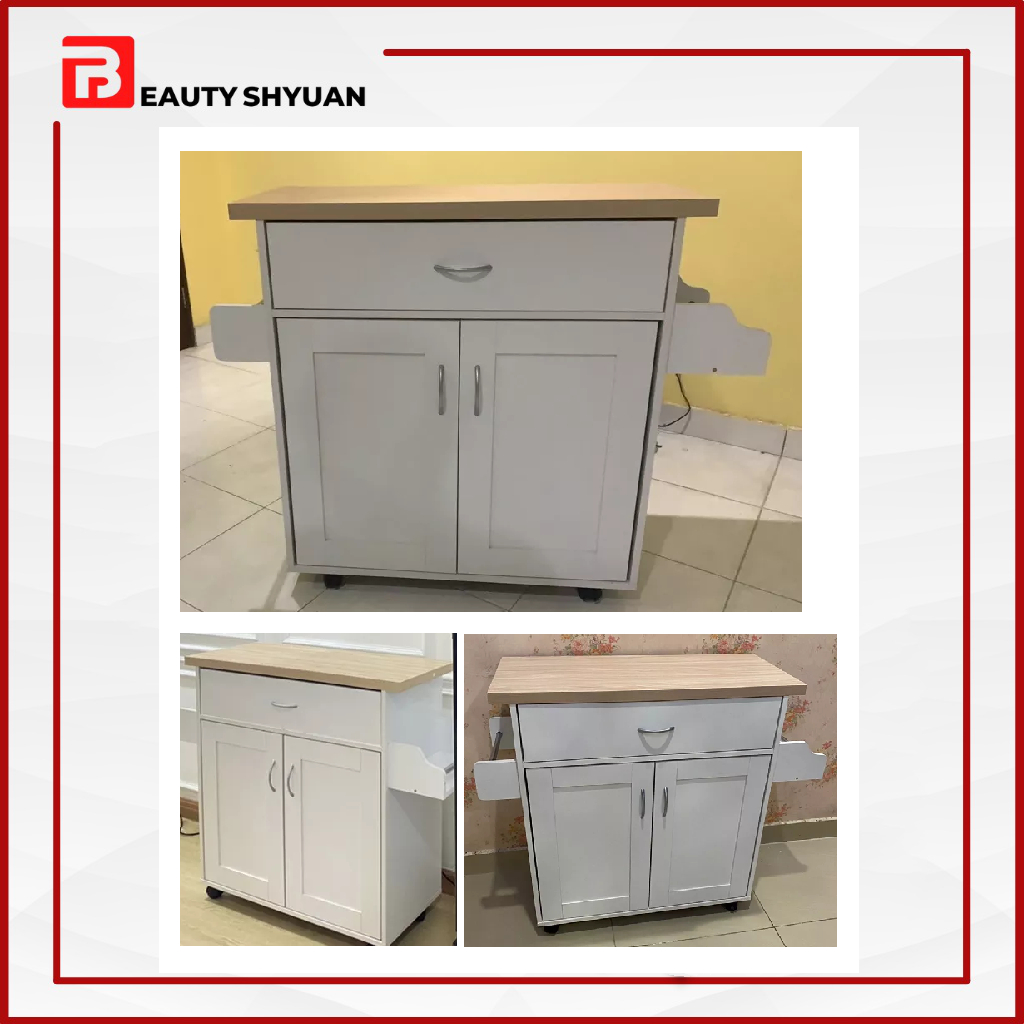 CARMEN Kitchen Trolley Rack Kitchen Island Table Kitchen Cart Trolley ...