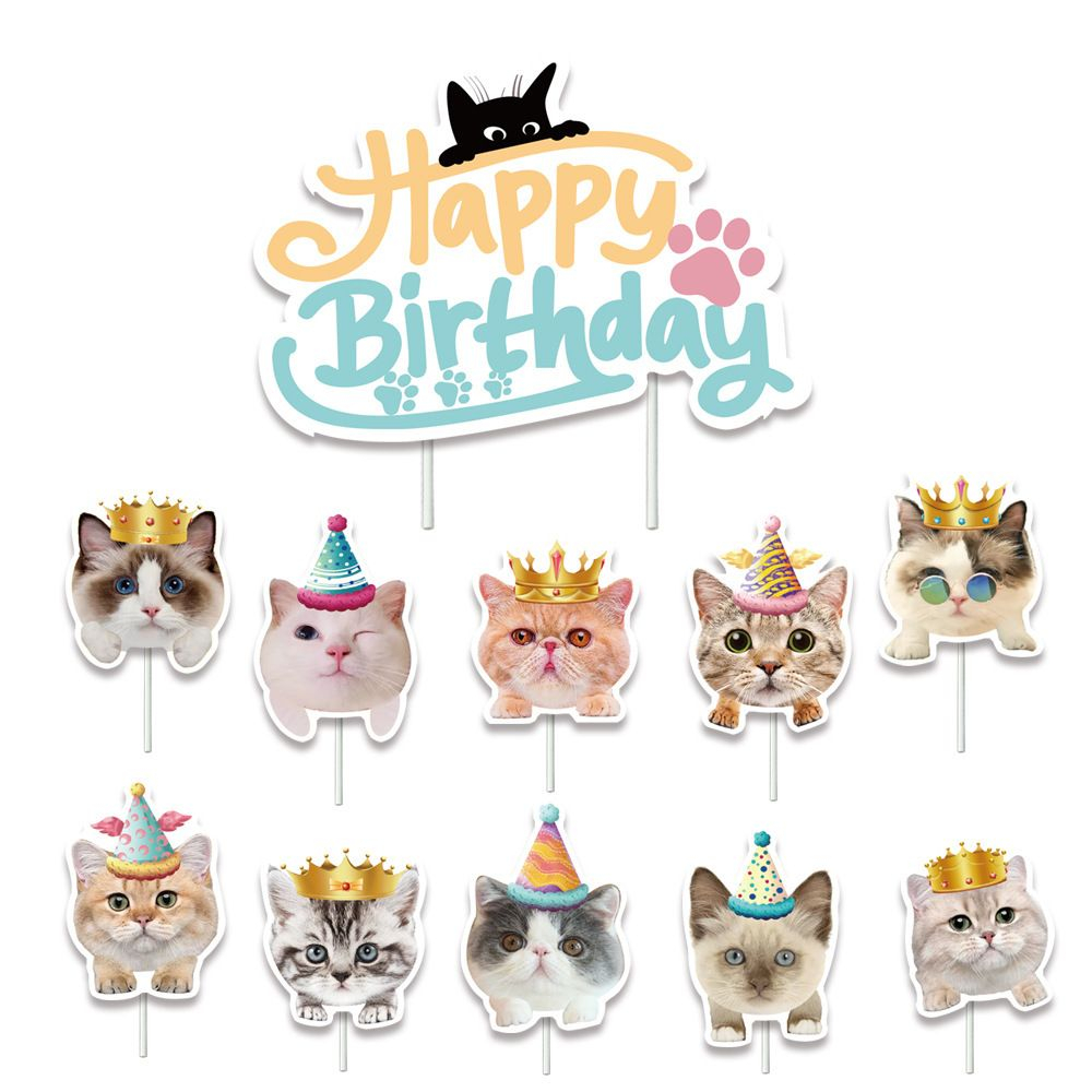 [Ready Stock] Hiasan Hari Jadi Kucing I Birthday Party Decoration Cat ...