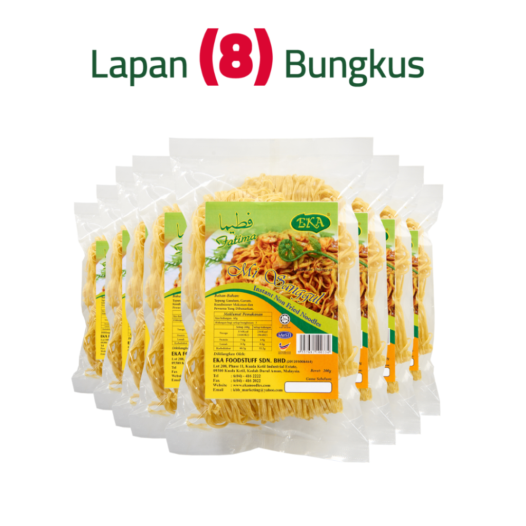 EKA Mi-Sanggul (200g) x 8 packets - Mi Leper (Boleh Digoreng atau Buat ...
