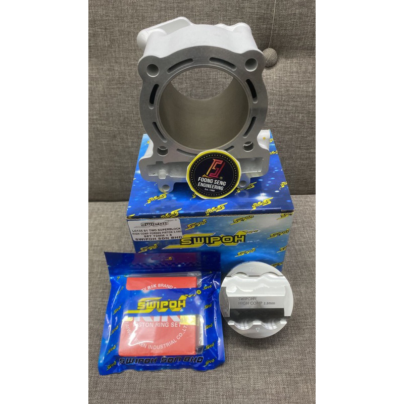 SWIPOH BLOCK LC135 / Y15 / NVX / Y16 SUPER CERAMIC LC 57mm 58 59 60mm ...