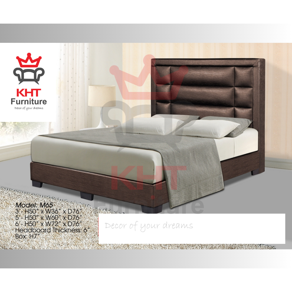 (KL & Selangor) Brown Color Divan Bed Frame headboard Rangka & Papan ...