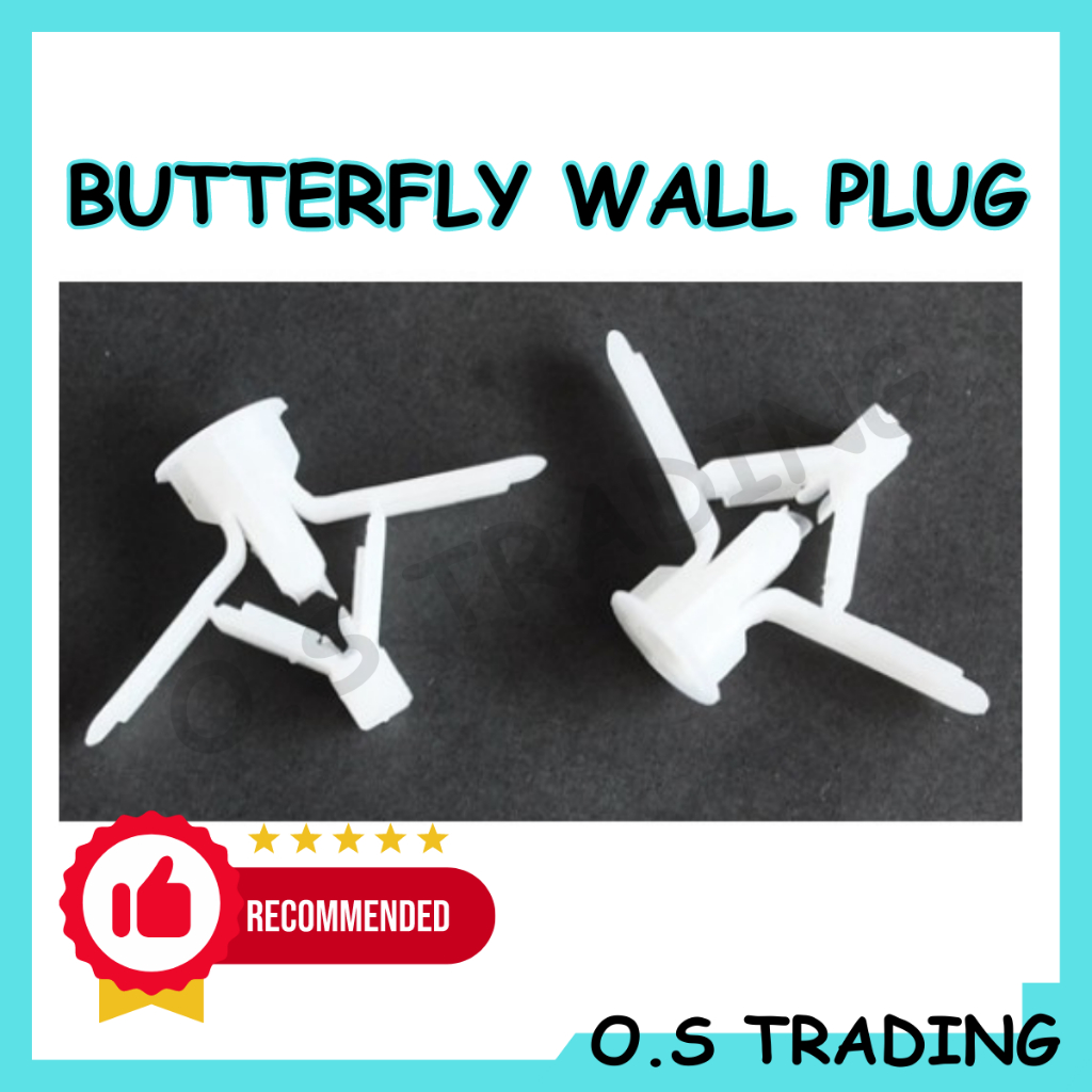 Nylon Butterfly Clip / Partition Wall Plug x 1BOX(100PCS) | Shopee Malaysia