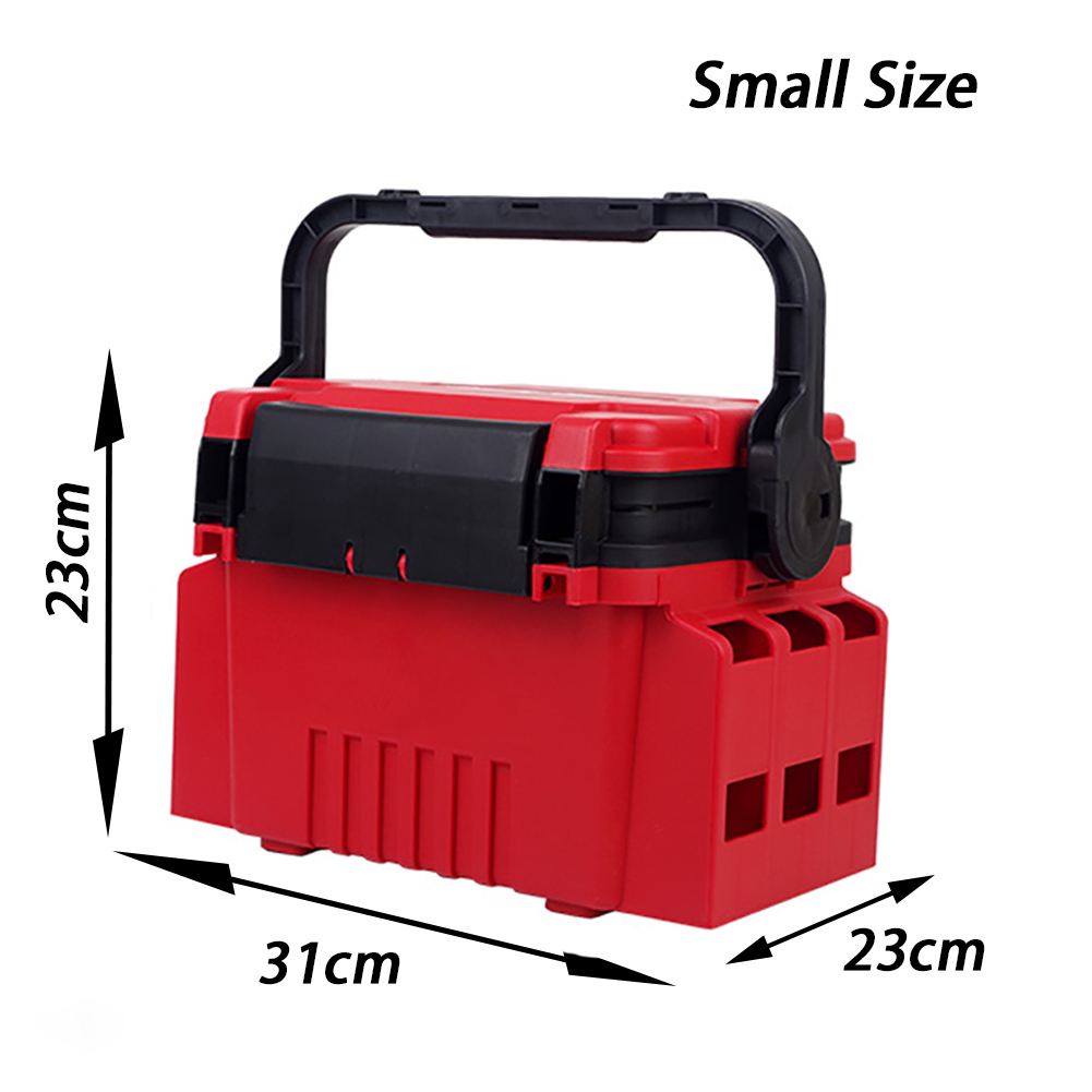 HOT🔥Lure Fishing Box Fishing Tackle Box With Pole Holder Cup Holder ...