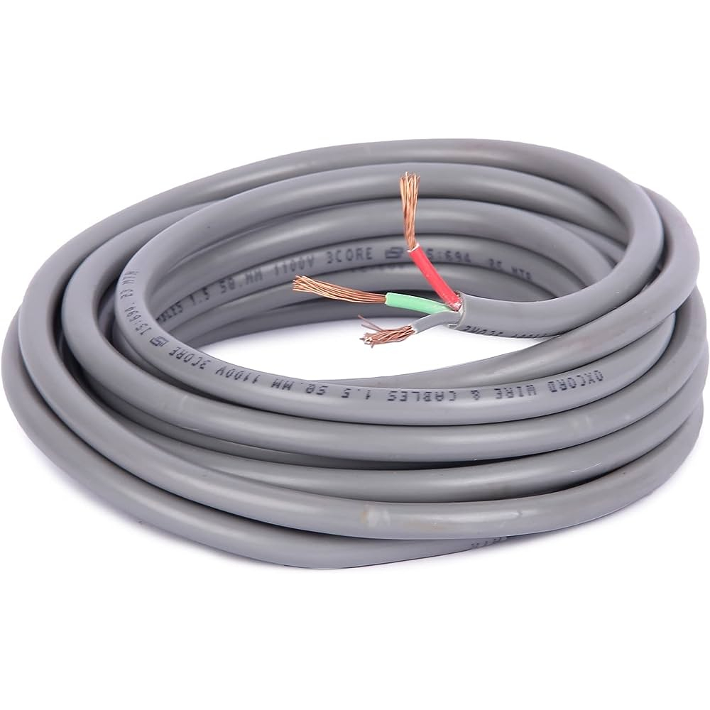 70/0076 x 3 Core PVC Insulated PVC Sheathed Copper Flexible Cable (100% ...