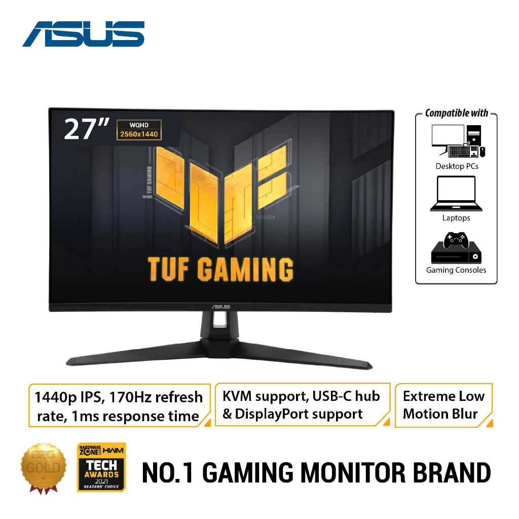 ASUS TUF GAMING VG27AQ3A / VG279Q3A 27" FAST IPS FHD / QHD 180HZ HDR ...