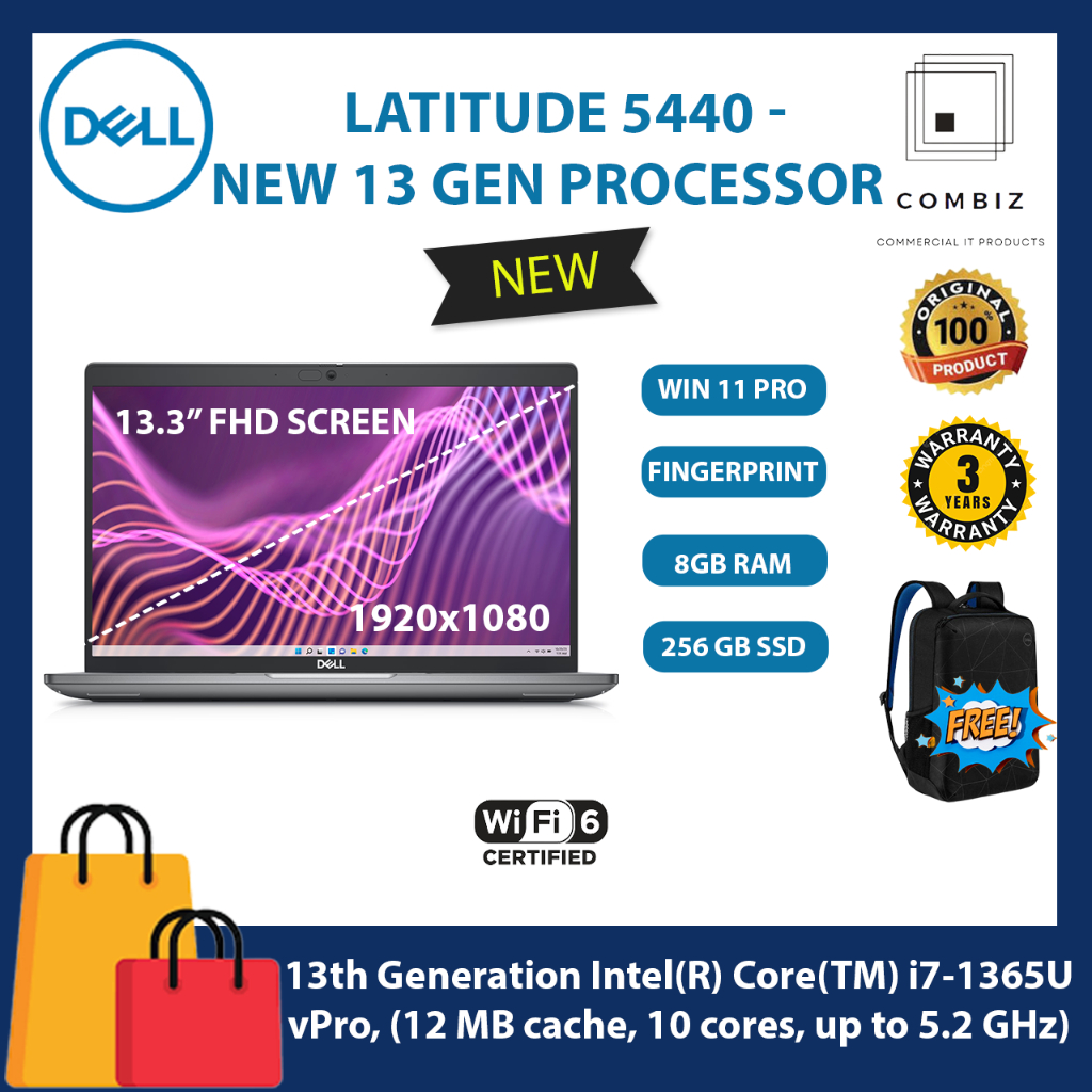 DELL LATITUDE 5440 NEW GEN 13 PROCESSOR MODEL ( FROM L5340-i5358G-256-W11 TO L5440-i76516G-512 ...