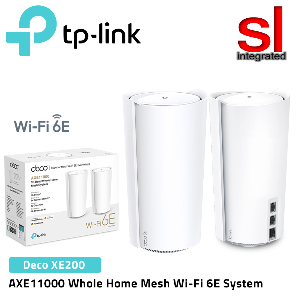 TP-Link Deco XE200 (2 pack) AXE11000 Whole Home Mesh Wi-Fi 6E System ...