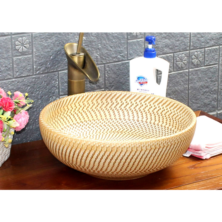 HAND MADE CERAMIC BASIN DESIGNER ART BASIN ABOVE COUNTER TOP ART SINK ...