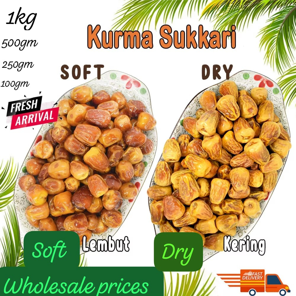 Kurma Ajwa/Safawi/Madjoul/Mabroom/Tangkai/Maryami/Sukkari/Rutab ...