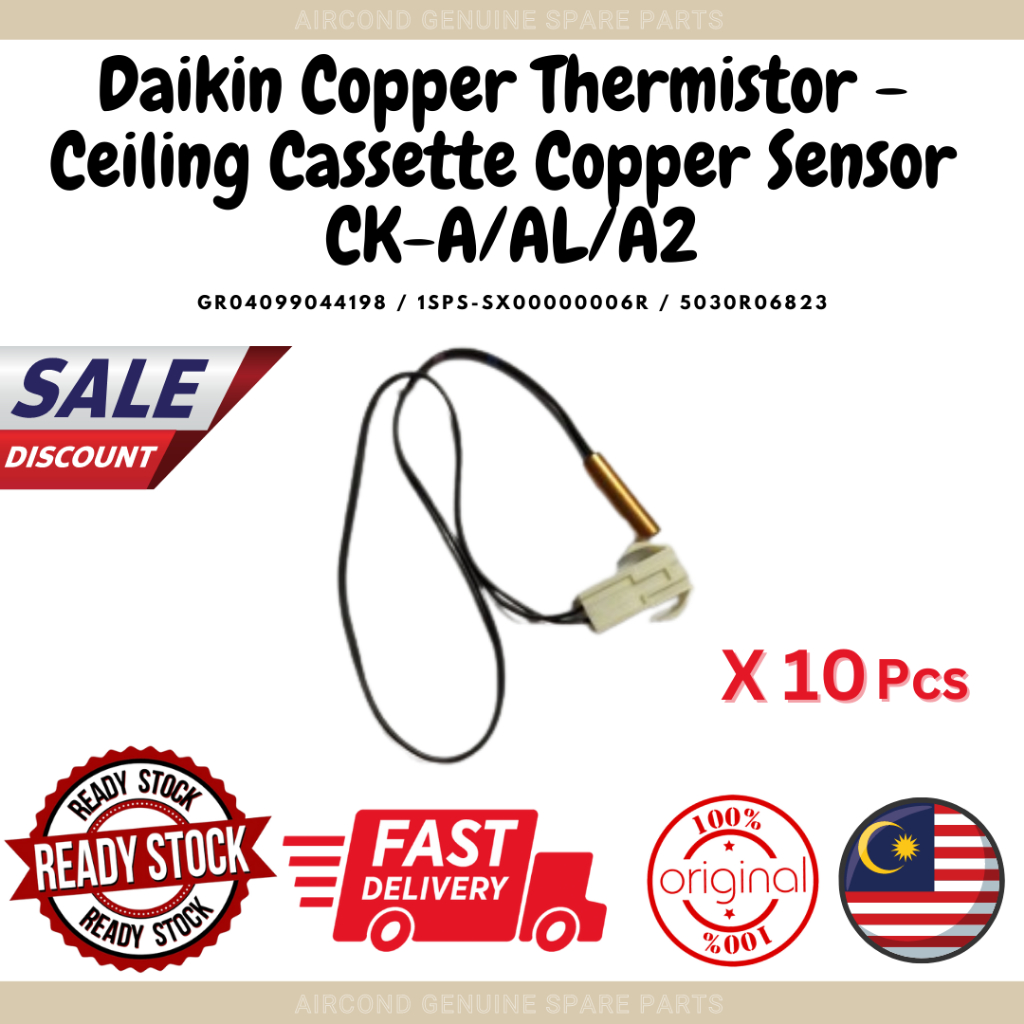DAIKIN GENUINE PART - THERMISTOR COPPER/COIL SENSOR CEILING CASSETTE ...