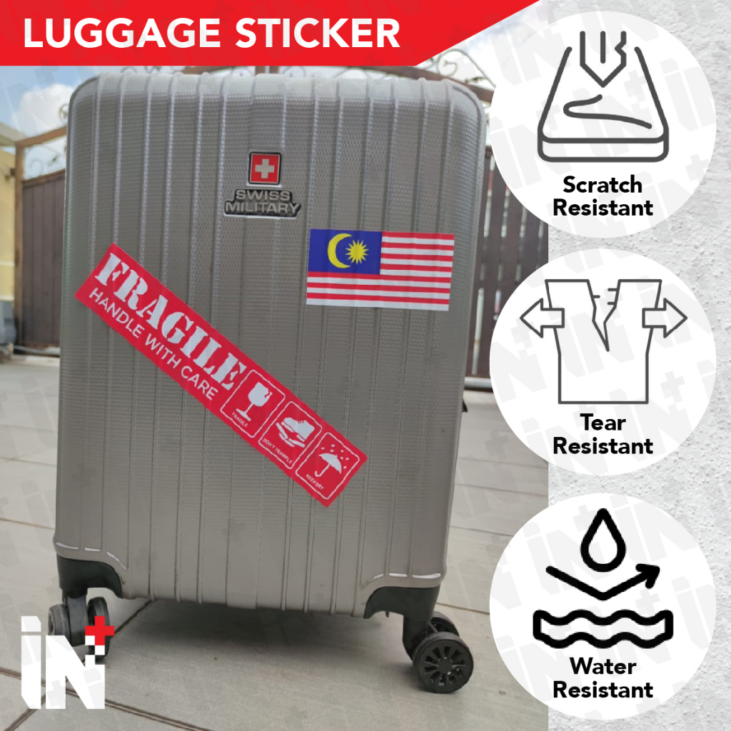 [PVC] Luggage Sticker FRAGILE Sign Water Proof Tear Resistant Scratch ...