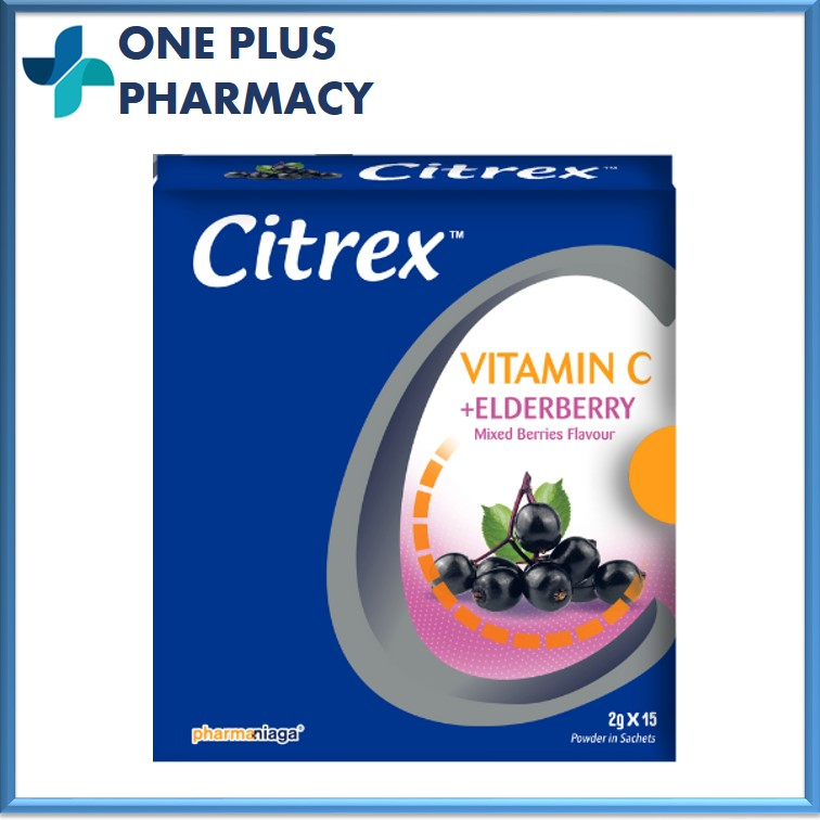 Citrex Vitamin C + Elderberry 2g x 15 Sachets [EXP 06/2025] | Shopee ...