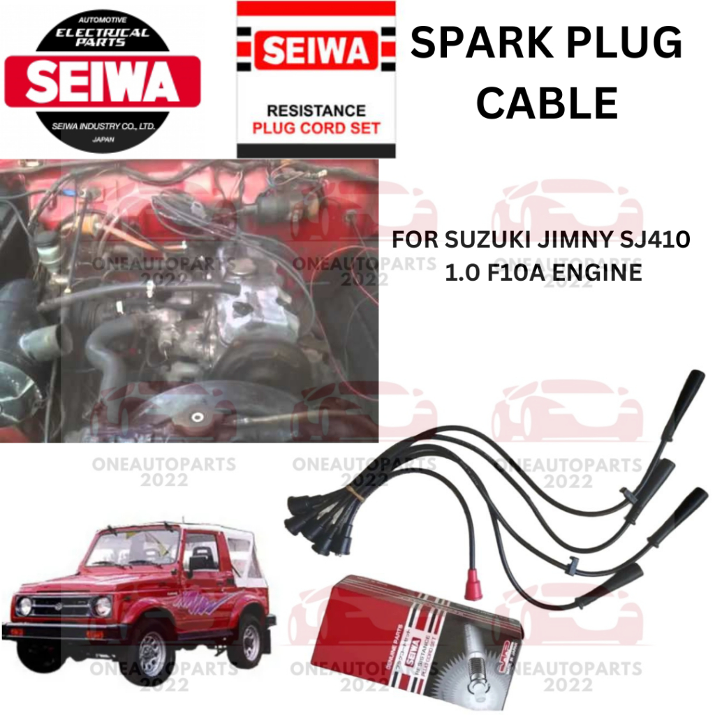 (MADE IN JAPAN) SEIWA SPARK PLUG CABLE SUZUKI JIMNY SJ410 1.0 F10A ...