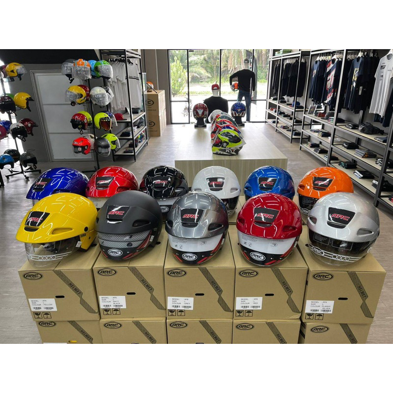 HELMET ARC AF6 HALF CUT DESIGN READY STOCK | Shopee Malaysia