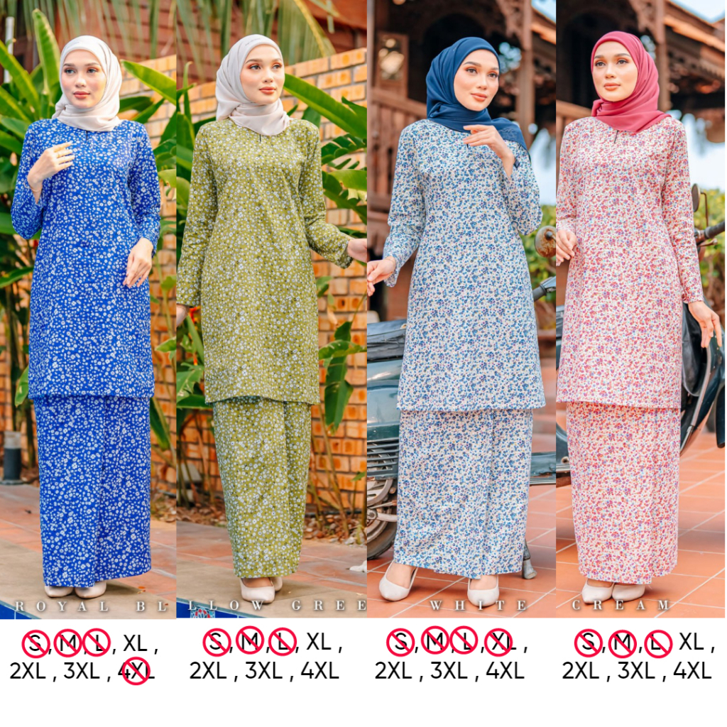 Baju Kurung Moden English Cotton By Anggun ️ UPDATE | Shopee Malaysia