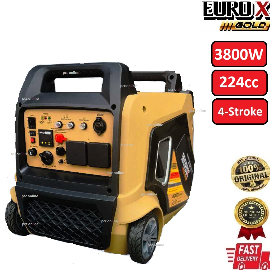 EuroX JI-4500 Inverter Generator 4 Stroke Petrol Engine 3800W (Heavy Duty) | Shopee Malaysia