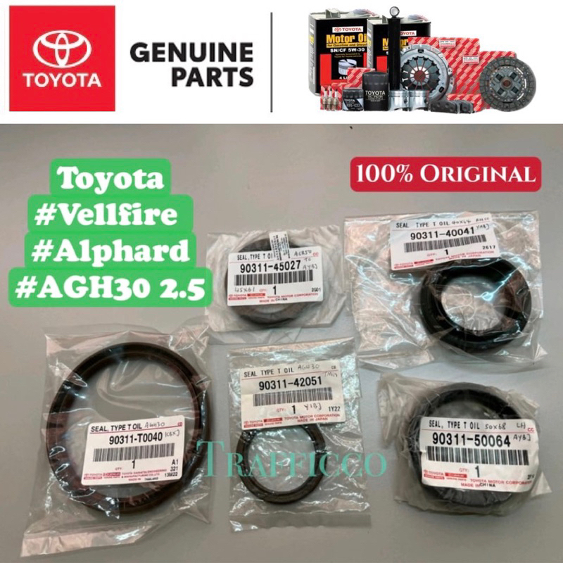 Original Toyota Alphard Vellfire AGH30 2.5 Flywheel Oil seal Driveshaft ...