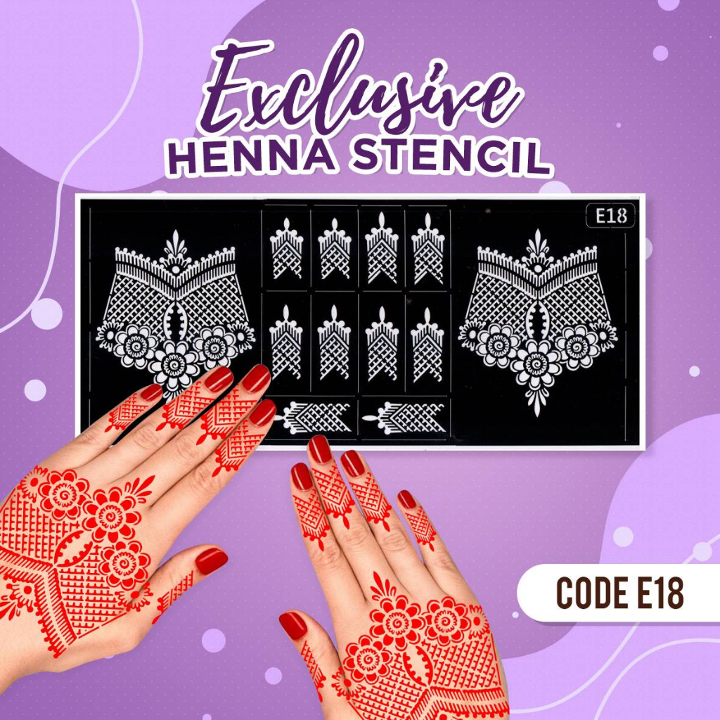 Sticker Inai Tekap Sepasang Tangan New Design Stiker Enai Tampal ...