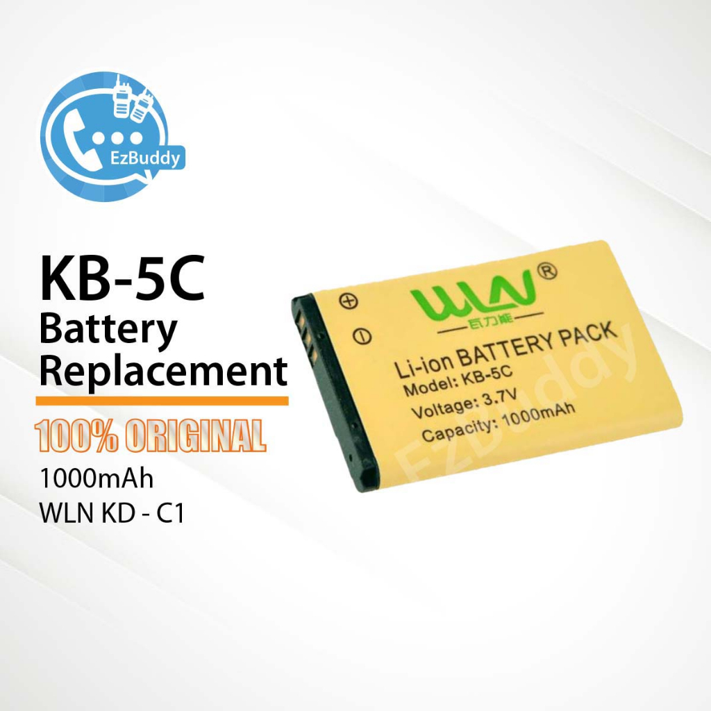 WLN Replacement Battery KB-5C 1000mAh Li-Ion Battery Pack for WLN KD-C1 ...