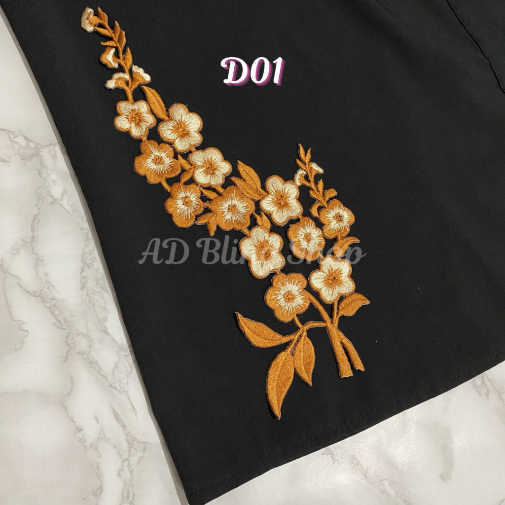 Bunga Sulam Tampal Embroidery Flower Patch Hotfix Iron On Aksesori ...