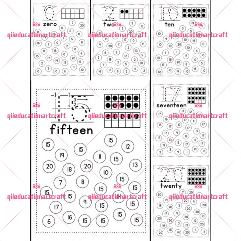 Number Hunt 0-20 worksheet 3-5years old pdf softcopy | Shopee Malaysia