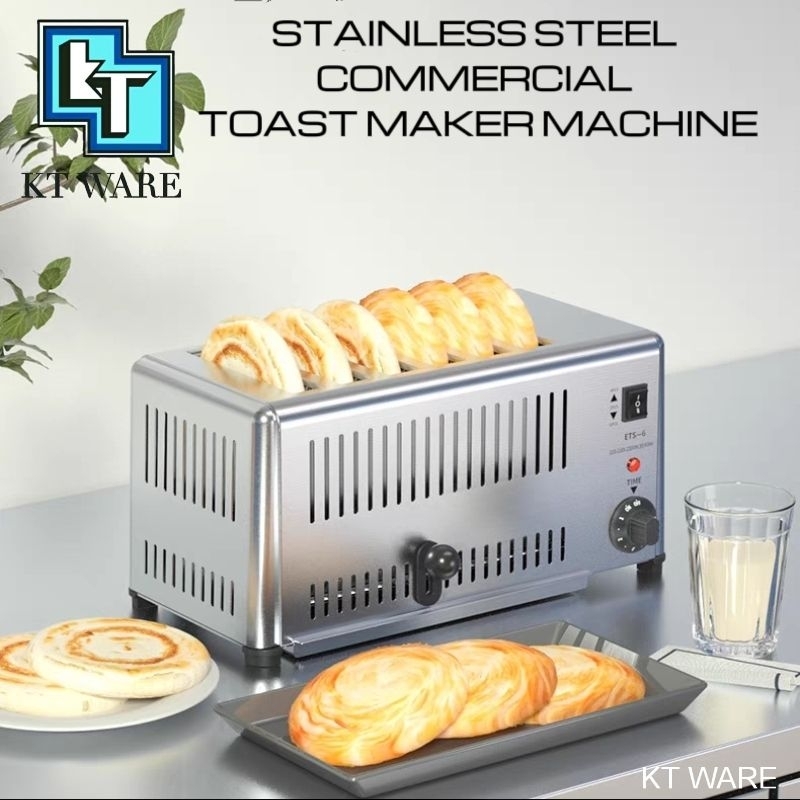 KT WARE 4 Slice 6 Slice Commercial Stainless Steel Bread Toaster ...
