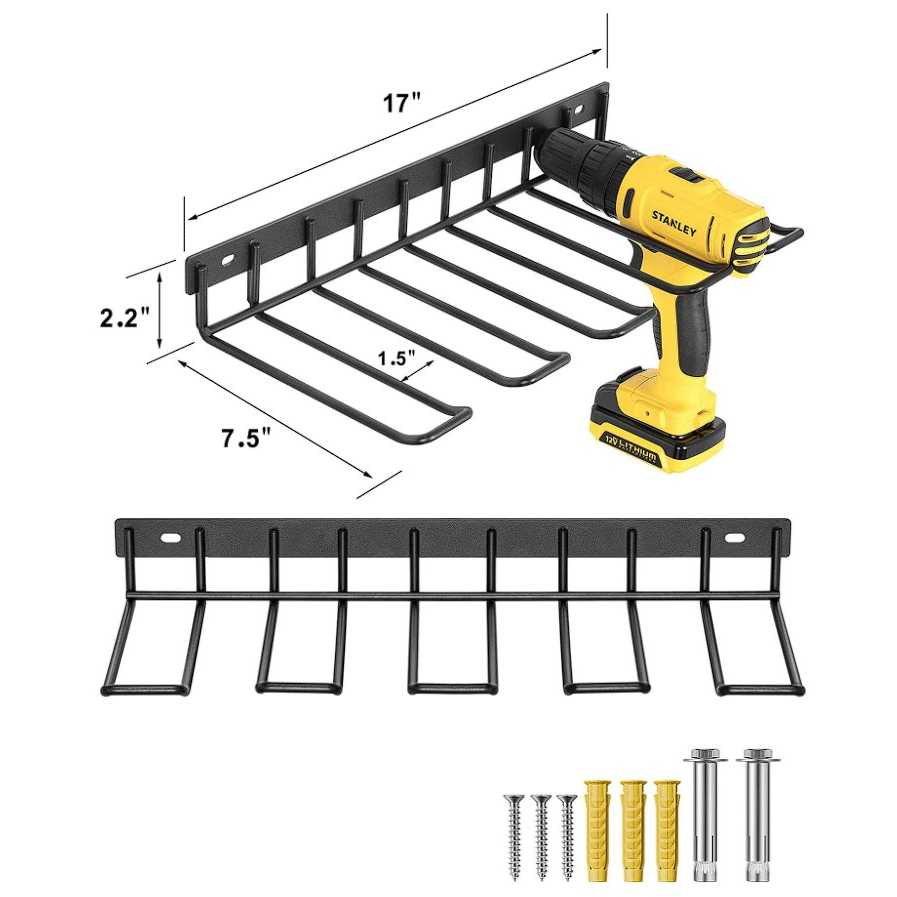 Power Tool Organizer Electric Drill Storage Rack Wall Mount Garage Tool ...