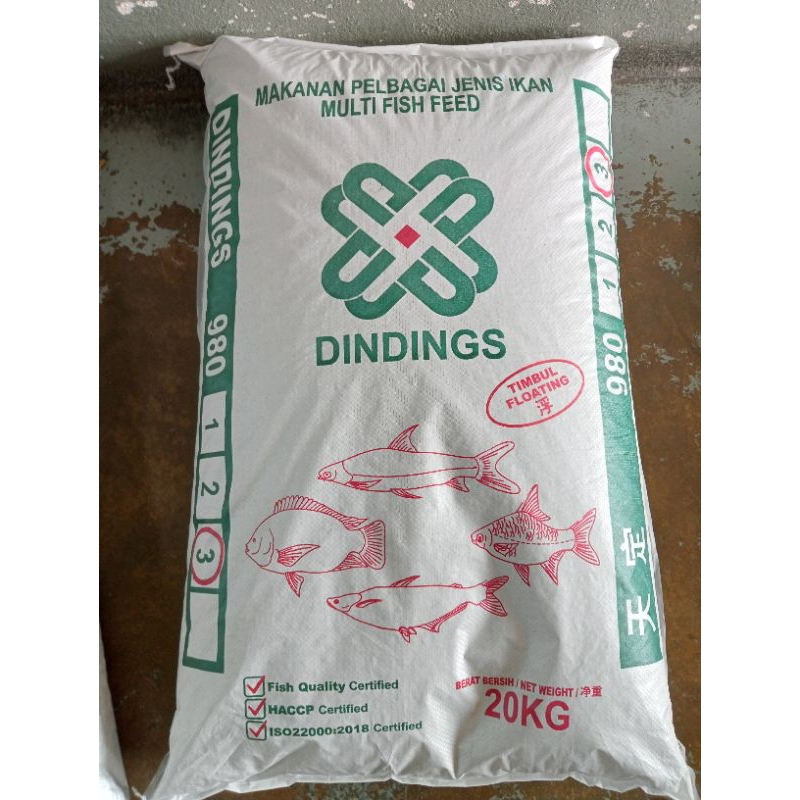 DINDINGS 929(9803) 20kg Makanan pelbagai Jenis Ikan Multifish feed ...