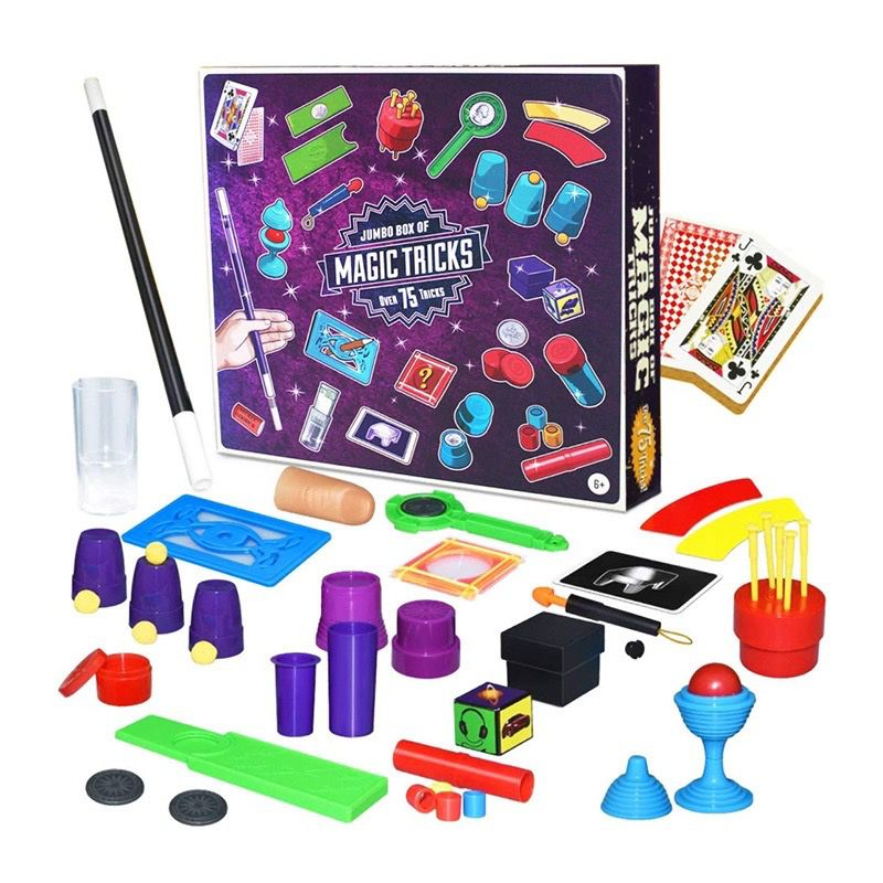 (NEW)Jumbo Box of Magic Tricks Set for Beginner Kid Magicians Toy ...