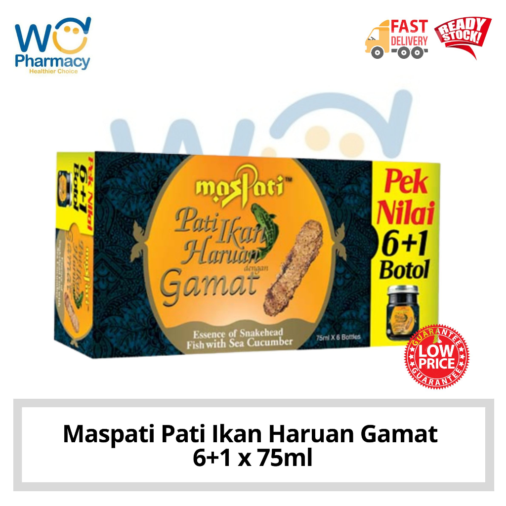 Maspati Pati Ikan Haruan Gamat 6+1 x 75ml | Shopee Malaysia