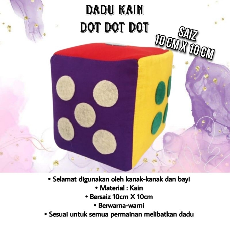 ADAMHAWA Dadu Plastik Besar | Dadu Kain Besar | Dice | Educational Toys ...