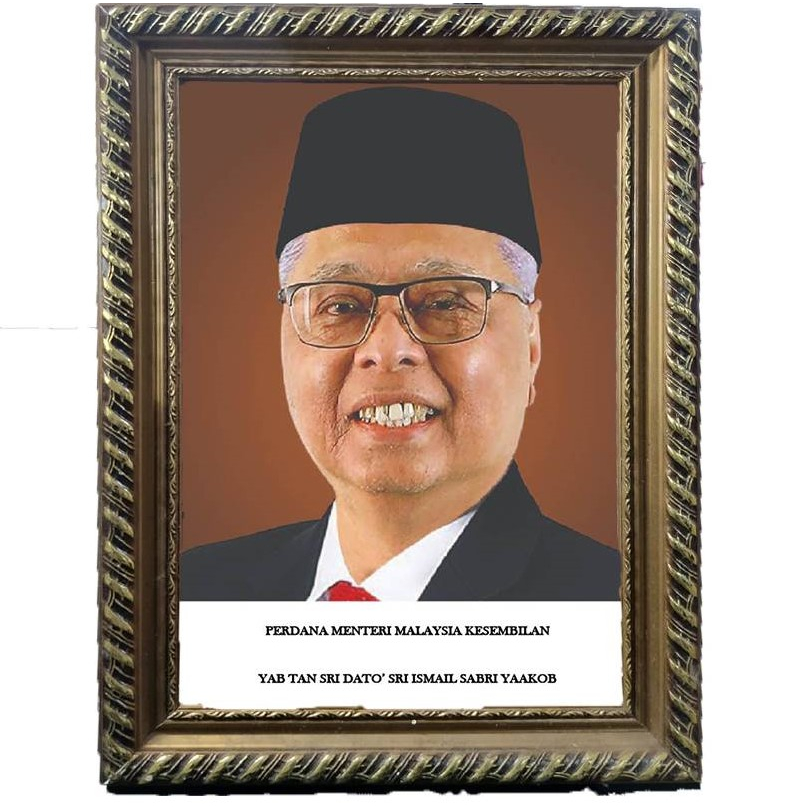 [READY STOCK] MALAYSIA GOLDEN FRAME POTRAIT POTRET Bingkai Kayu AGONG ...
