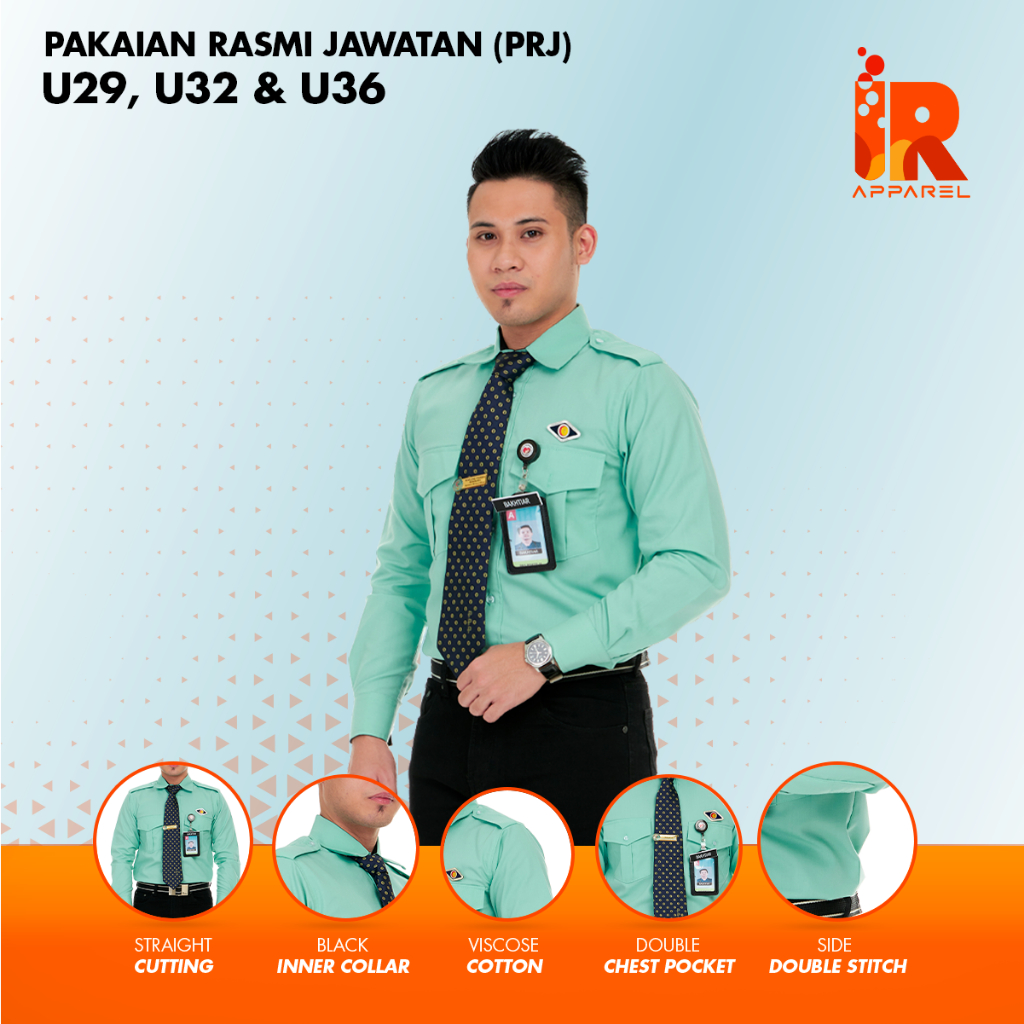 Baju PPP Hijau Rasmi MA Lengan Panjang IR Apparel | Shopee Malaysia