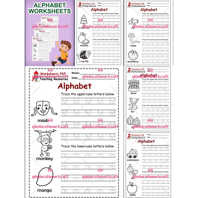Alphabet Tracing&Aa-Zz worksheet 3-5years old pdf | Shopee Malaysia