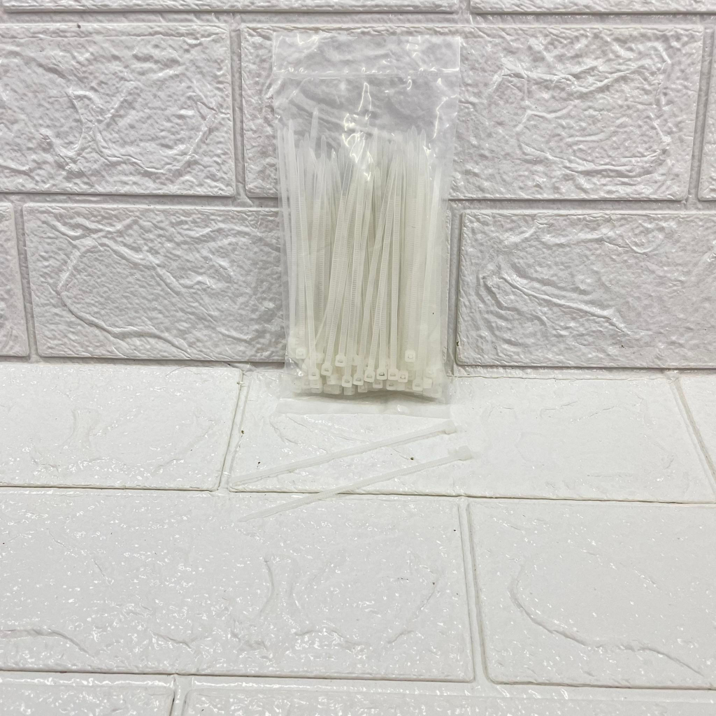 cable tie black & white color for aircond insulation pipe / water pipe ...