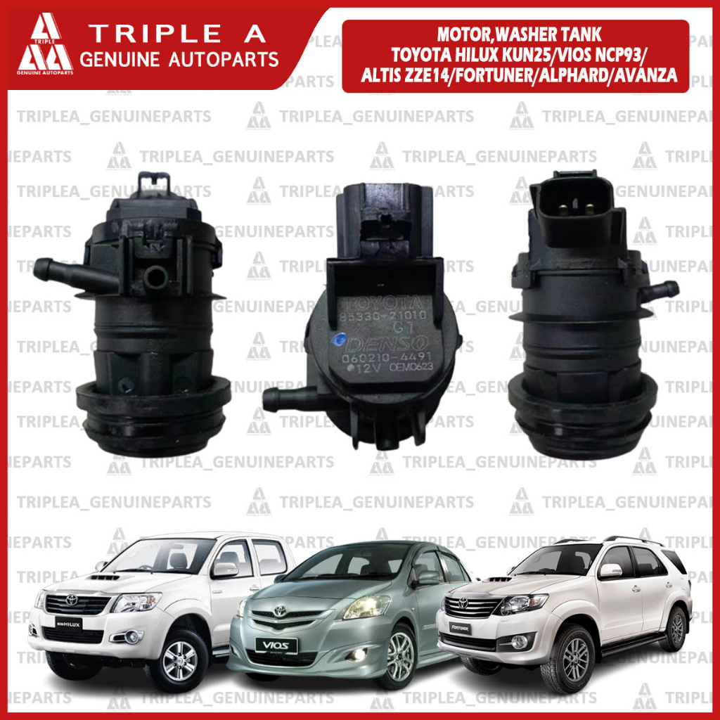 ORIGINAL WIPER WASHER TANK MOTOR HILUX/VIOS/ALTIS/FORTUNER/ALPHARD ...