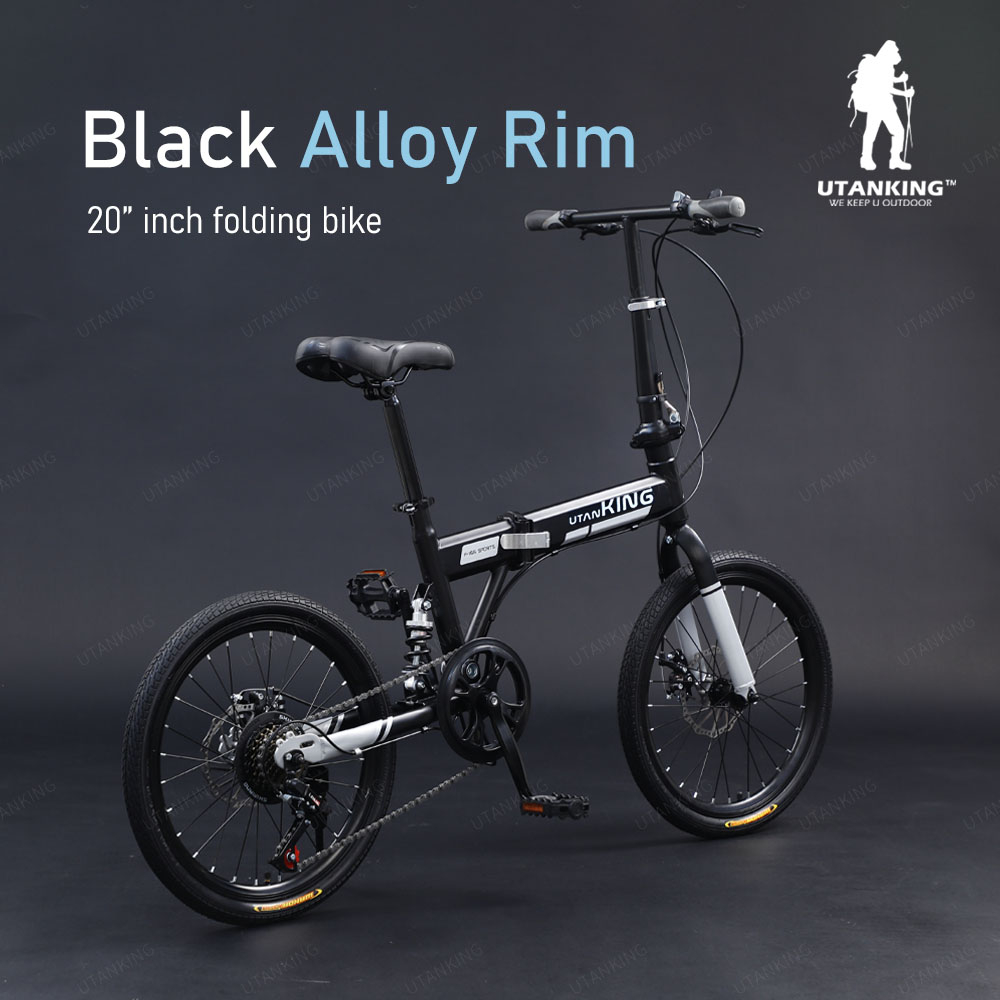 UtanKing™ 20 Inch Folding Bike MTB Foldable Road Bicycle Double Disc ...