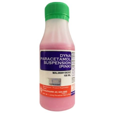 DYNA PARACETAMOL SUSPENSION (PINK) 100ML EXPIRY 2025/04 | Shopee Malaysia