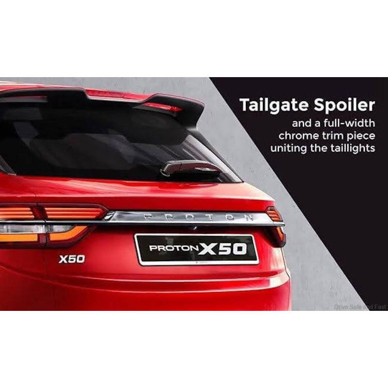 Original PROTON X50 Tailgate Spoiler | Shopee Malaysia