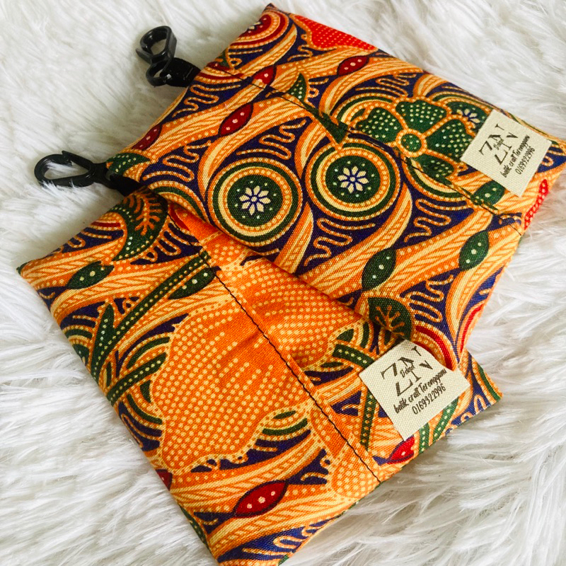 (READY STOK) pocket tissue batik /doorgift beg/ kraft batik ...