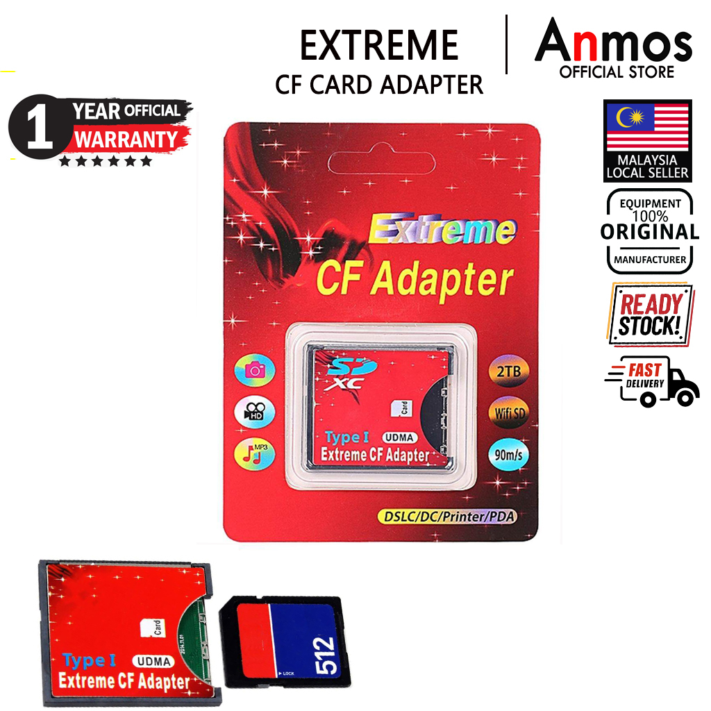 SD to CF Adapter Card HC Compact Flash Memory Card Reader Converter ...