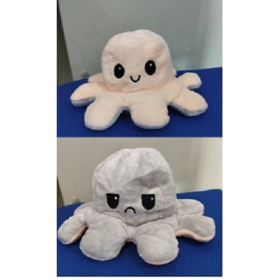 Octopus Viral 20/30/40 cm Happy Sad Reversible Flip Octopus Plush Doll ...