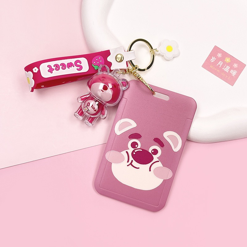 Pink Bear Lotso Strawberry Bear Luck Fan Art Design Name Card Holder ...