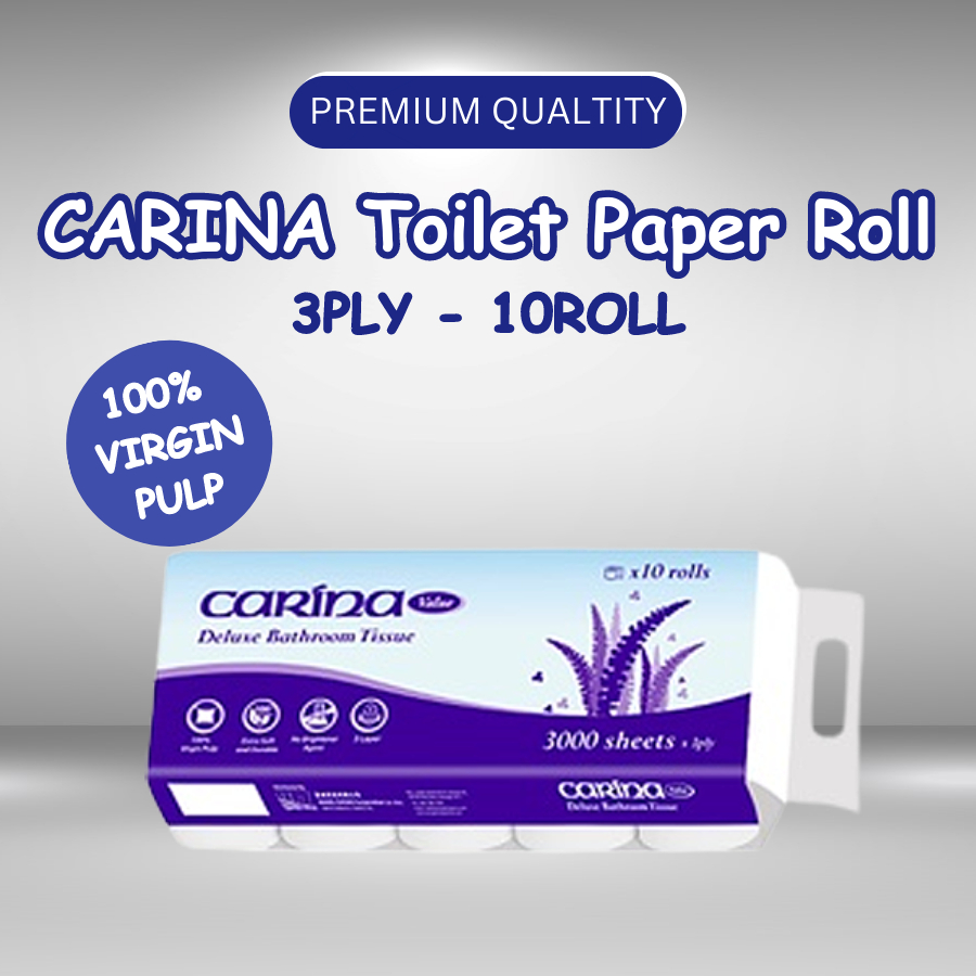 Carina Deluxe Bathroom Tissue Toilet Roll 3ply (10 Rolls)/ Tisu Tandas ...