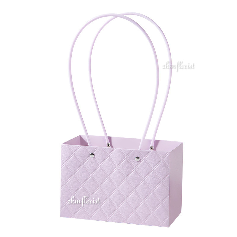 MACAROON TOTE BAG Rectangular Shaped Flower Paper Chain Handle Doorgift ...