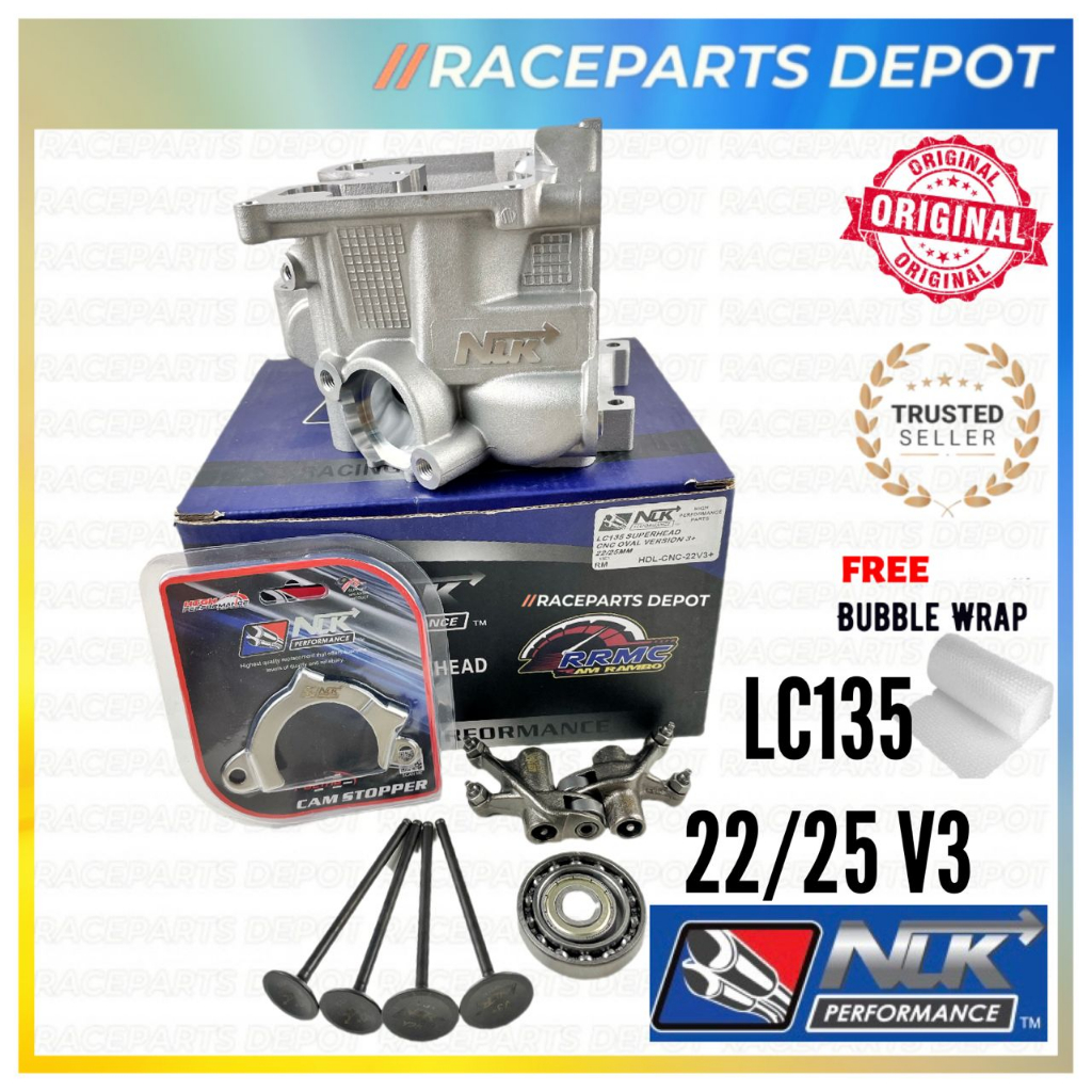 NLK Super Head Y15 LC 135 V3 V6 19/22 20/23 22/25 23/26 24/27 25/28 ...