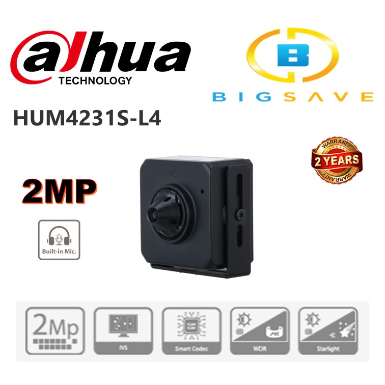 DAHUA 2MP HUM4231S-L4 FIXED-FOCAL PINHOLE NETWORK CAMERA | Shopee Malaysia