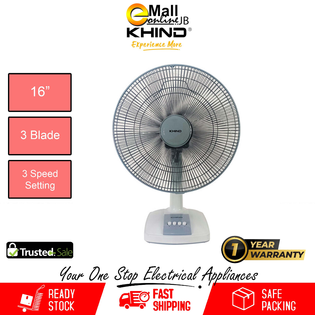 Khind Table Fan 16" TF166 Kipas Meja | Shopee Malaysia