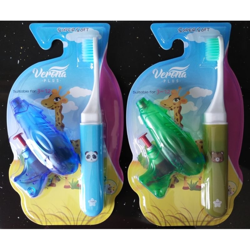 🔥VERONA🔥Plus Children Toothbrush Supersoft 3-12yo With Free Toy (1pc)🪥👶 ...