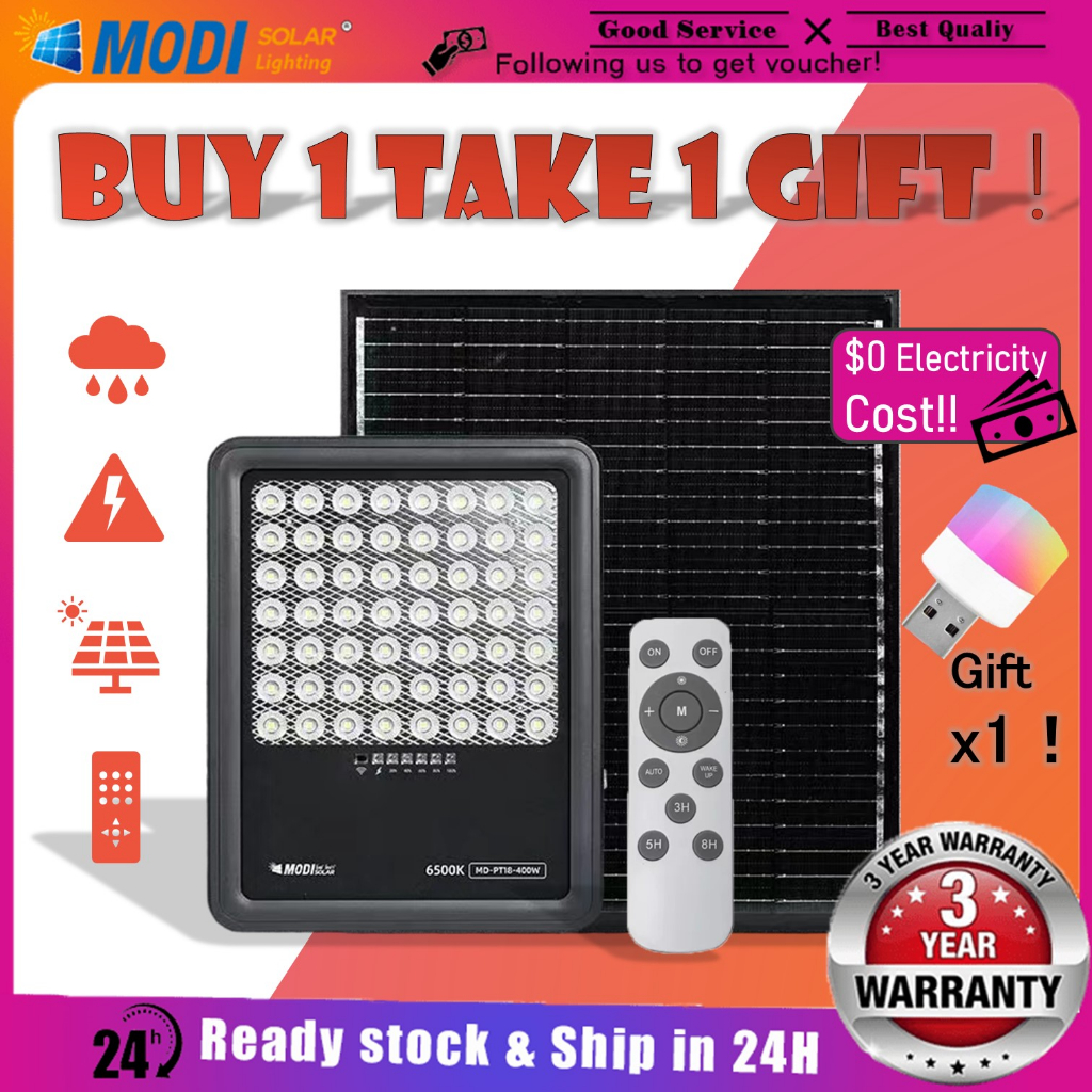 [MODI 2023] Solar Light Outdoor Lighting LED Flood Light White Color ...